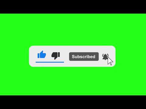 like subscribe and ring the bell green screen