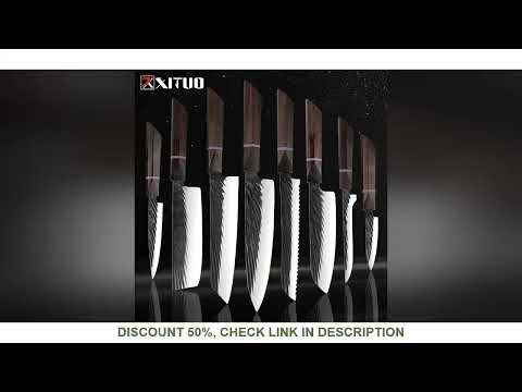 XITUO Kitchen knives Handmade Forged Japanese Sharp Chef Knife 440C Steel Cleaver Kiritsuke Santoku