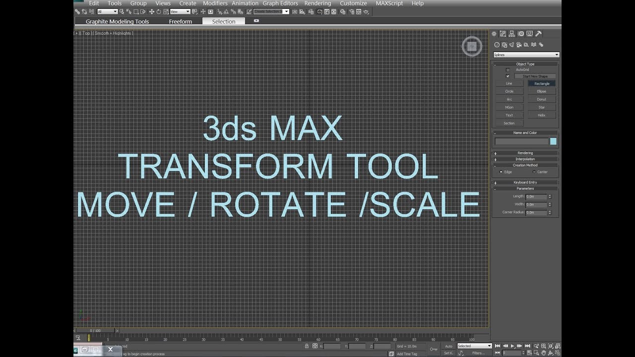 Transform tool - 3dS Max Tutorial - Move - Rotate - Scale