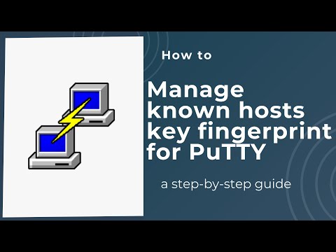 How to manage known hosts key fingerprint for PuTTY on Windows