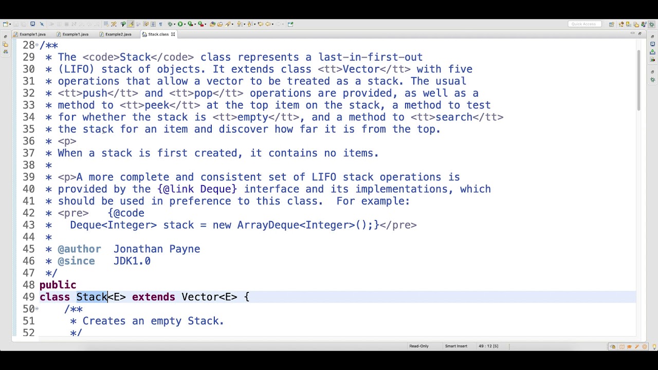 Stack Implementation in Java Video-40