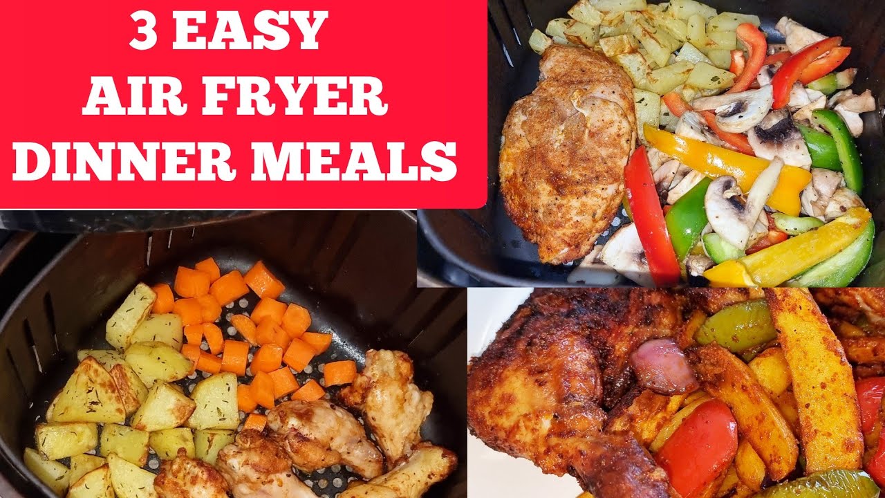 My Top 3 Easy Air fryer Dinner Meals Recipes . Perfect for both small and Big Air fryer sizes.