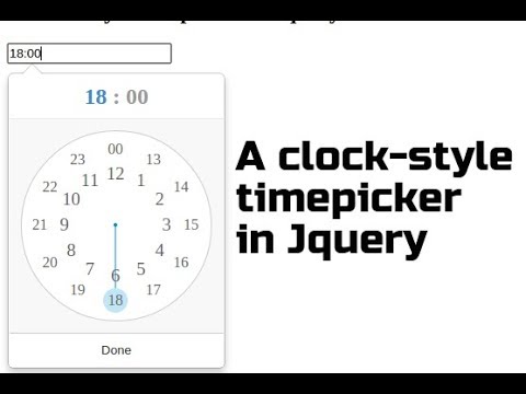 Create A clock-style like timepicker using Jquery