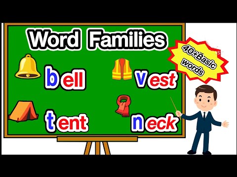 Word Families-ell ent est eck |/e/| Word Families For Kids | e words | (@ManishasEducation )