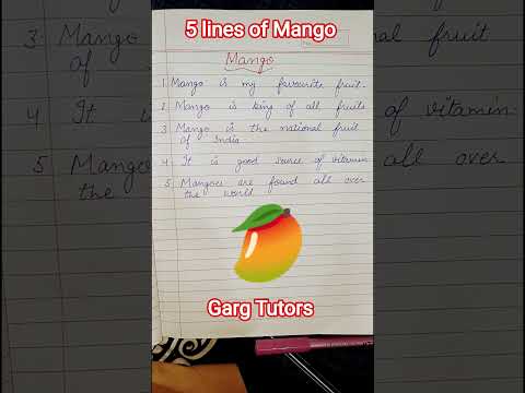 5 lines on mango in english #summer #viralvideos #viral # #themango #essay #kingoffruits #trending