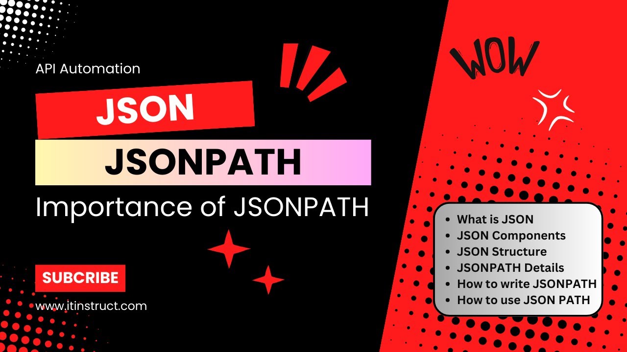 JSON Path Expression - How to use JSON Path in API Automation | JSON & JSONPath Tutorial | Series 6