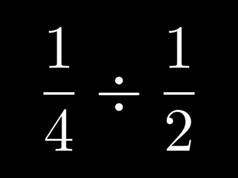 Divide the Fractions: Example with 1/4 divided by 1/2