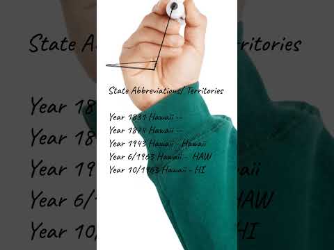 State Abbreviations - Hawaii