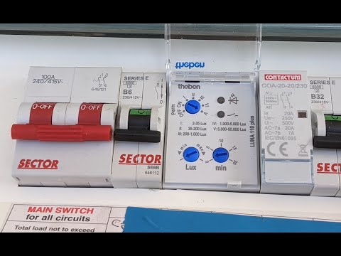 How to control the load of a Solar PV system using a reverse photocell with adjustable lux setting.