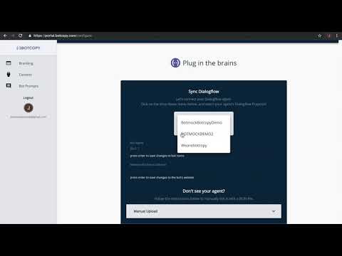 Add a multilingual Dialogflow agent to your website using Botcopy