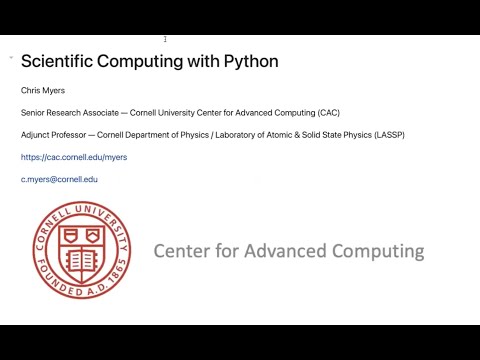 Scientific Computing with Python