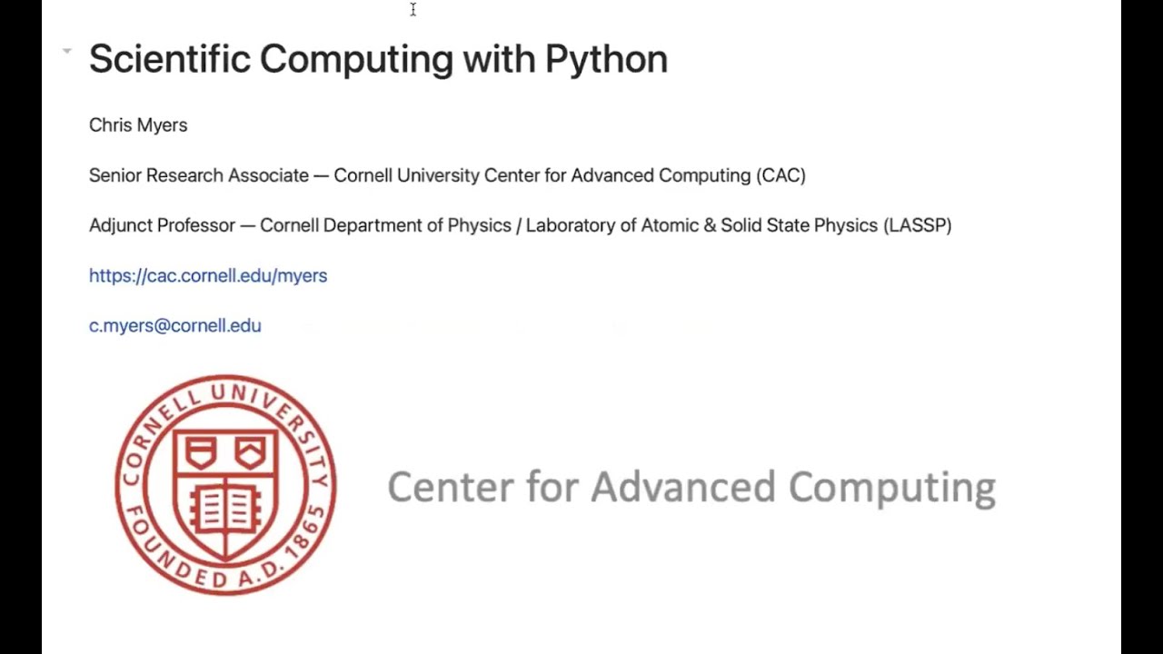Scientific Computing with Python