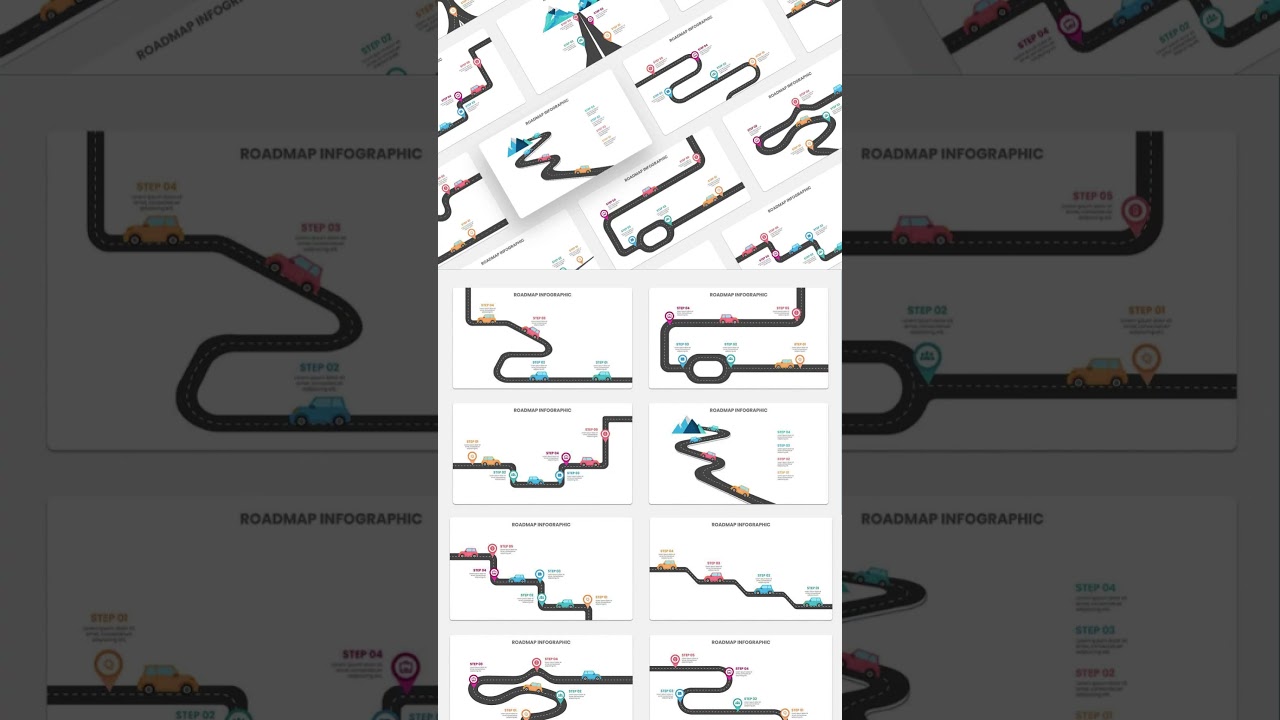 Roadmap infographic template #infographic #template