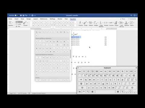 Typing Equations in Word 5 - Identical Latex Syntaxes