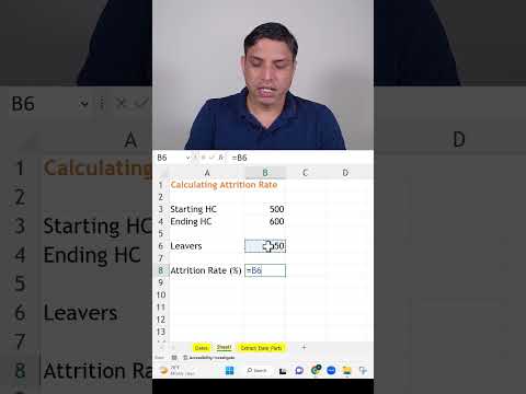Attrition Rate Formula | Excel for HR