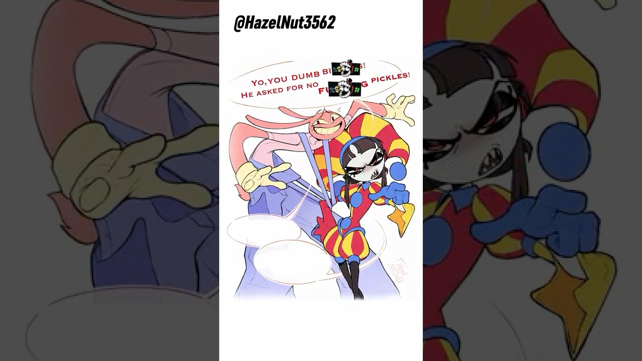 DON'T MESS WITH EVIL POMNI'S BABE 😅#theamazingdigitalcircus #funnybunny #jax #pomni #comicdub #ship