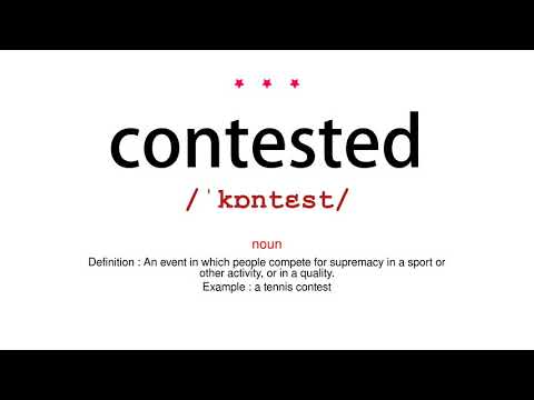 How to pronounce contested - Vocab Today