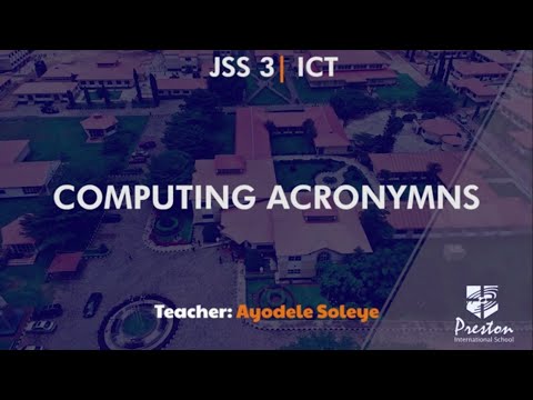 Computing Acronyms - JSS3 ICT