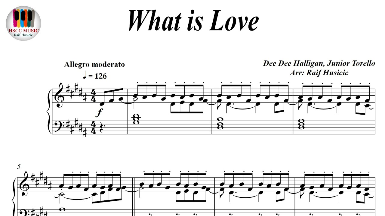 What is Love - Haddaway , Piano Sheet Music, pdf
