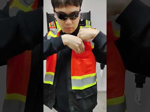 ProtectX Safety Vest Hi-Visibility Vest All Solid Fabric with 6 Pockets