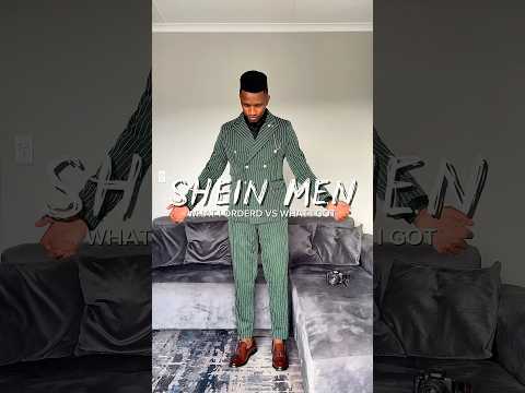 SHEIN MEN: What I Ordered Vs. What I Got | Unisex coord sets, Suit pants, Fur collar jacket #shein