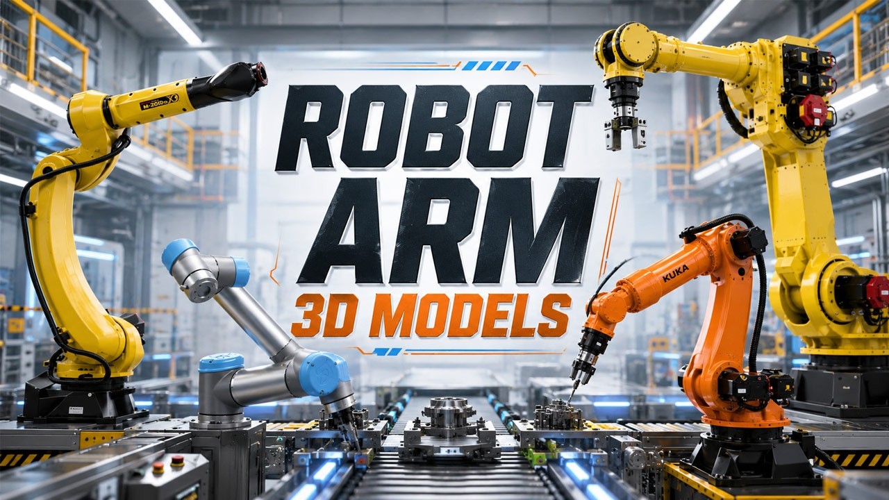 Robot Arm 3D Models for Games, Films & Visualization