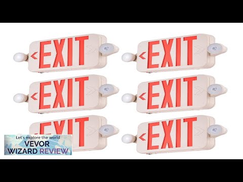 VEVOR LED Exit Sign with Emergency Lights Two LED Adjustable Heads Emergency Review