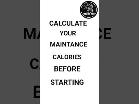 Calculate your maintance calories before starting #fitness #workout #diet #gym #viral #shorts