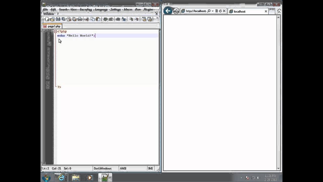 PHP Lesson 4 - The PHP Delimiter and Echo Statements