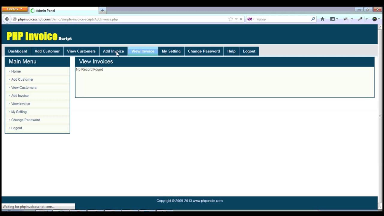 php invoice software - Billing Script - phpinvoicescript.com