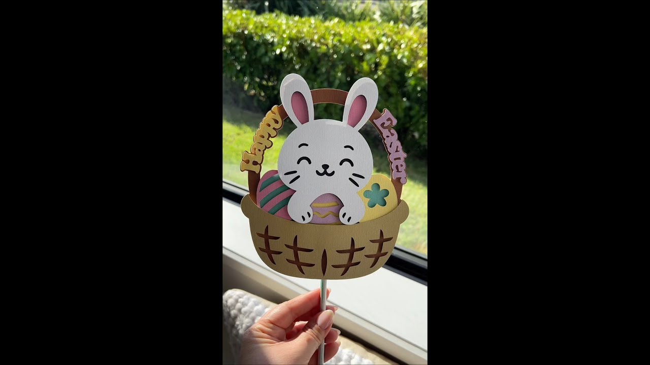 DIY 3D Easter Bunny Cake Topper | Easy SVG Craft Tutorial