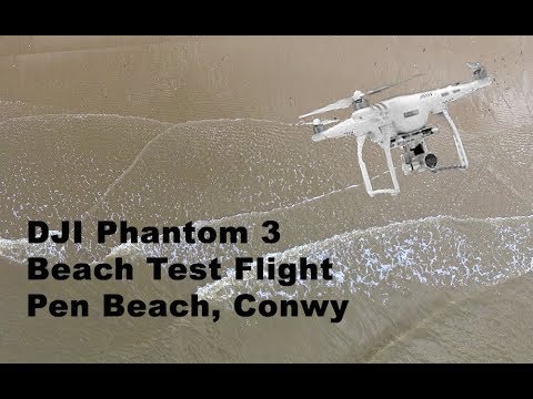 Drone Beach Test Flight over Penmaenmawr Beach, Conwy | DJI Phantom 3 Standard