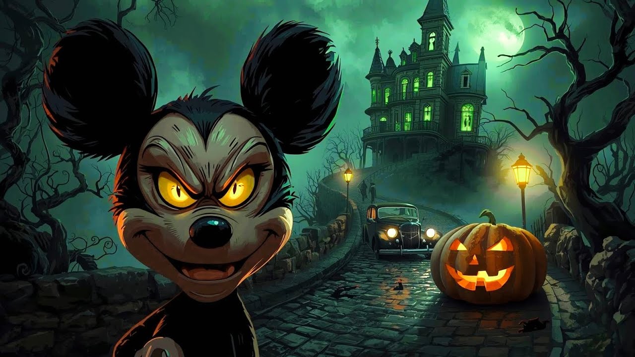 Disney Halloween Ambience Music | 1 Hour Creepy Mickey Mouse Background for Chill & Relaxing Night 👻