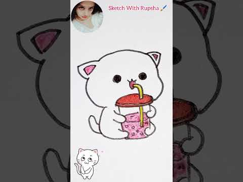 How To Draw Cute Kawai Cat | Kawai Drawing|Cat drawing easy