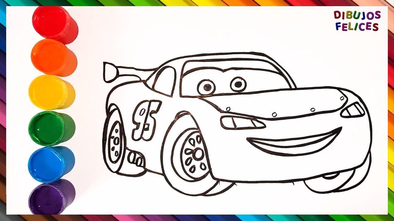Cómo Dibujar y Colorear a Rayo de los Cars 3 Disney ⚡🏎️ Dibujos Para Niños - Learn Colors