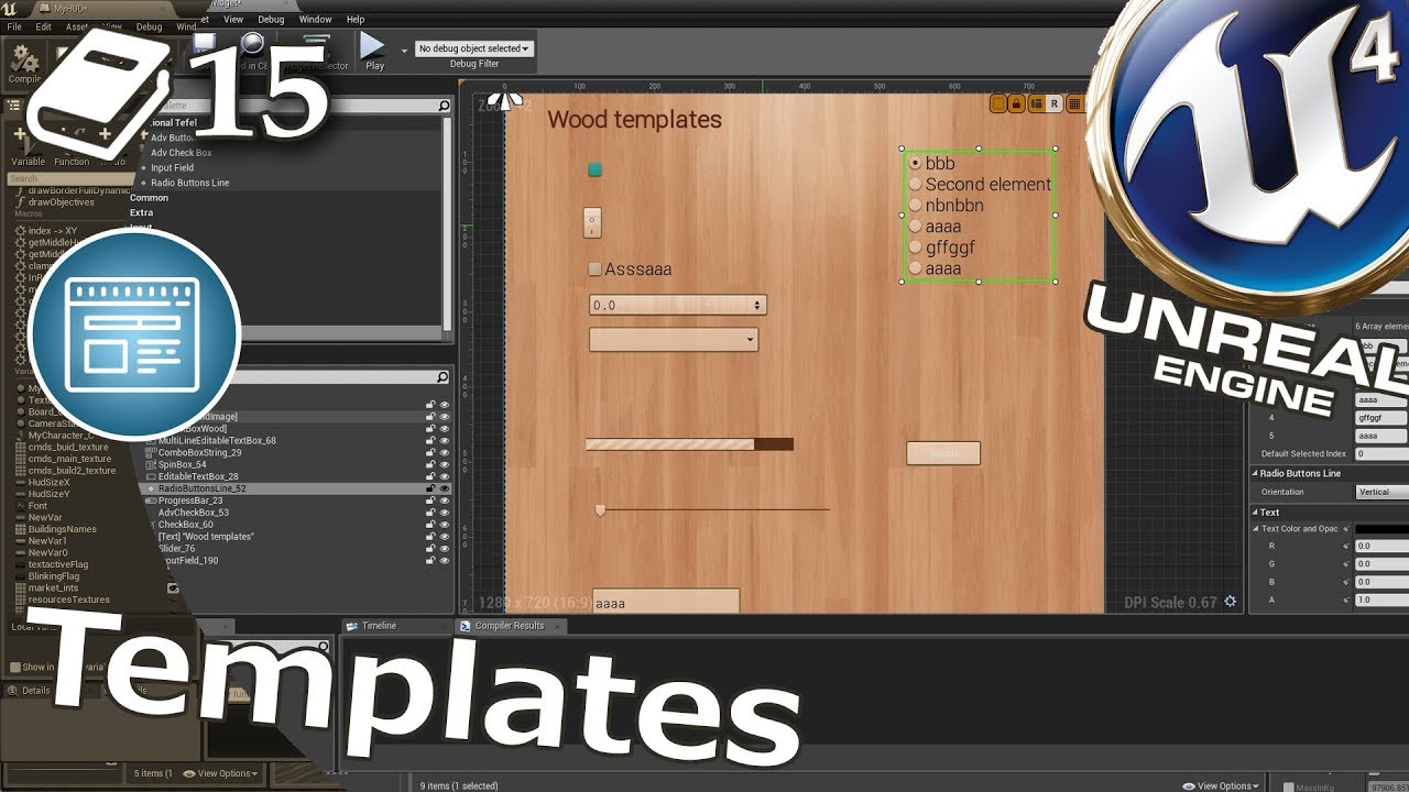 UE4 Guide - UMG Templates - how to avoid User Widgets
