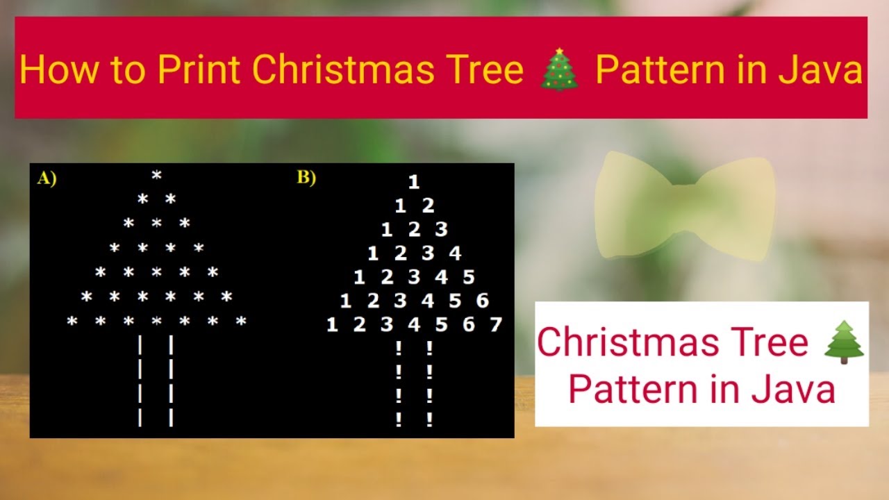 How to print Christmas Tree pattern in Java | Christmas Tree pattern in java | Pattern Programs
