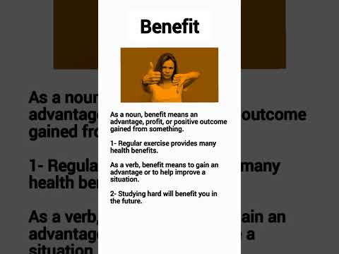 What does word benefit mean?