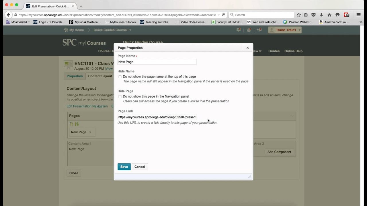 Editing the Page Properties