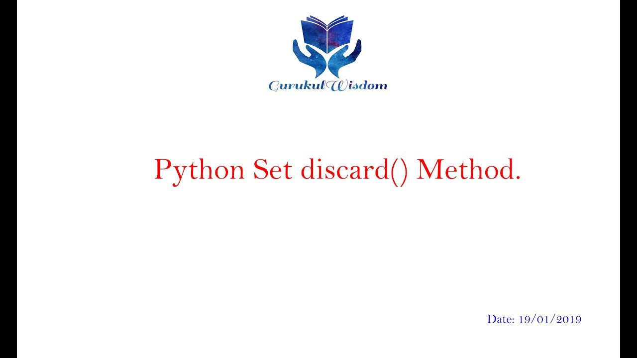 57-Python Set discard() Method