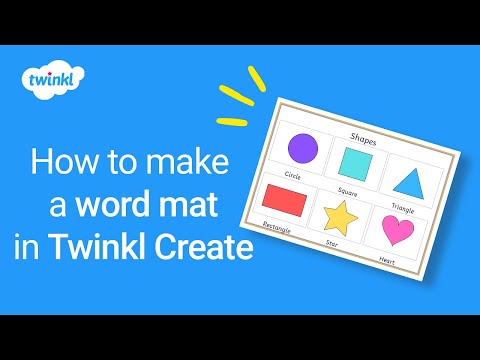 How to Make a Word Mat in Twinkl Create