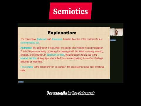 Semiotics: Addresser and Addressee