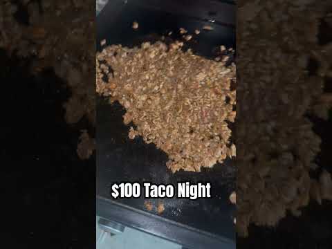 $100 taco night these Al pastor tacos bussing pineapple pork with fajita beef corn tortilla flour