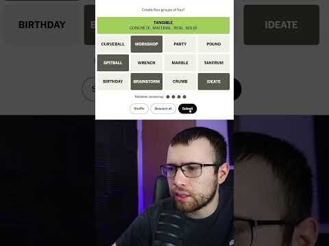 BIRTHDAY PARTY CURVEBALL - "Connections" - July 3 (Find the Categories) #puzzle #daily