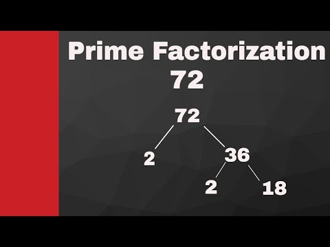 Prime factorization of 72