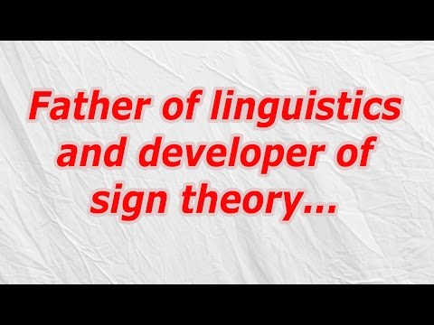 Father of linguistics and developer of sign theory (CodyCross Crossword Answer)