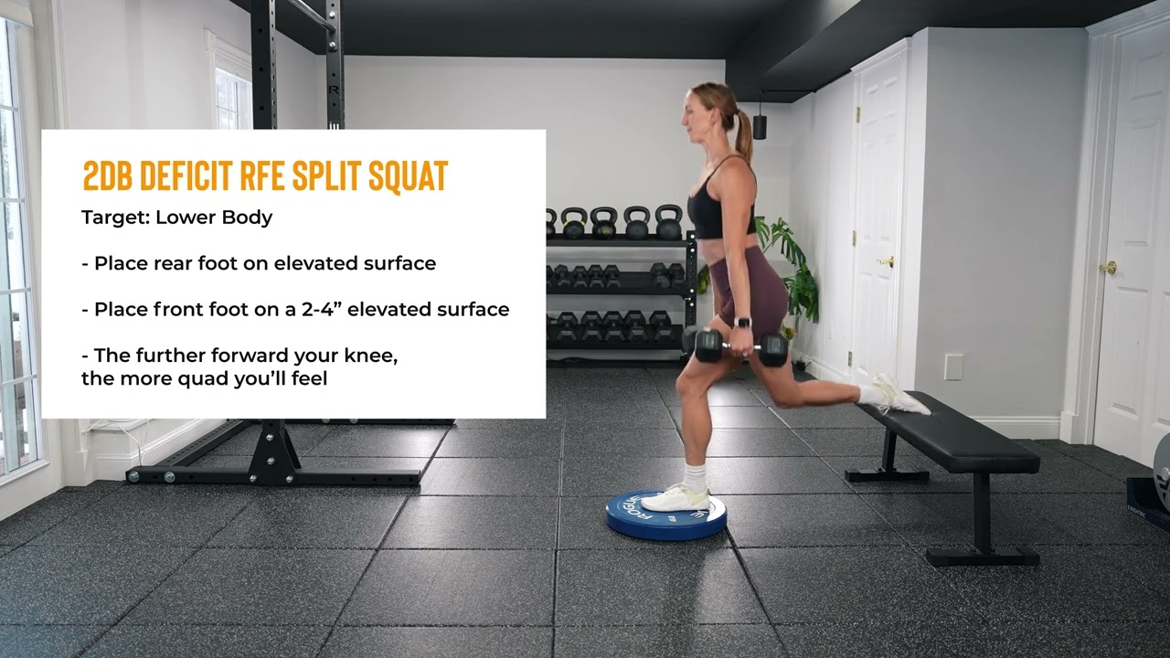 2DB Deficit Rear Foot Elevated Split Squat