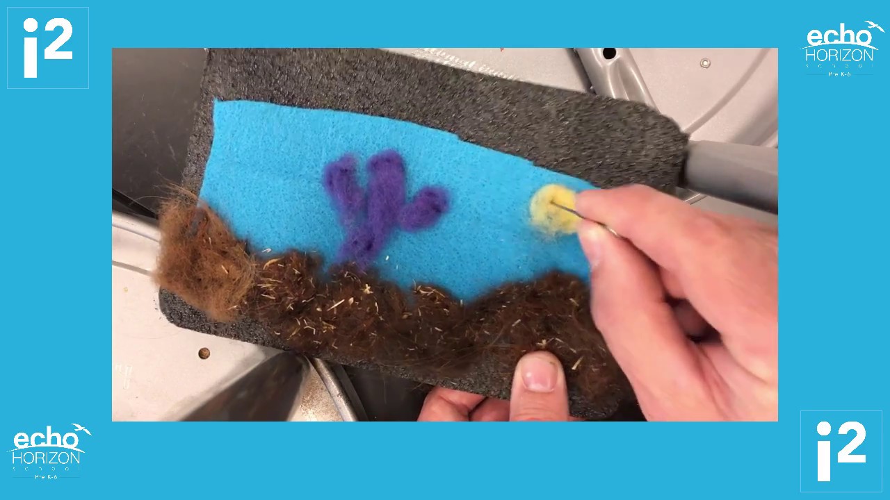 Freehand Needle Felting Desert Landscape