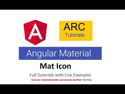 Angular Material Tutorial - Angular Mat Icon Tutorial | Angular Tutorials For Beginners
