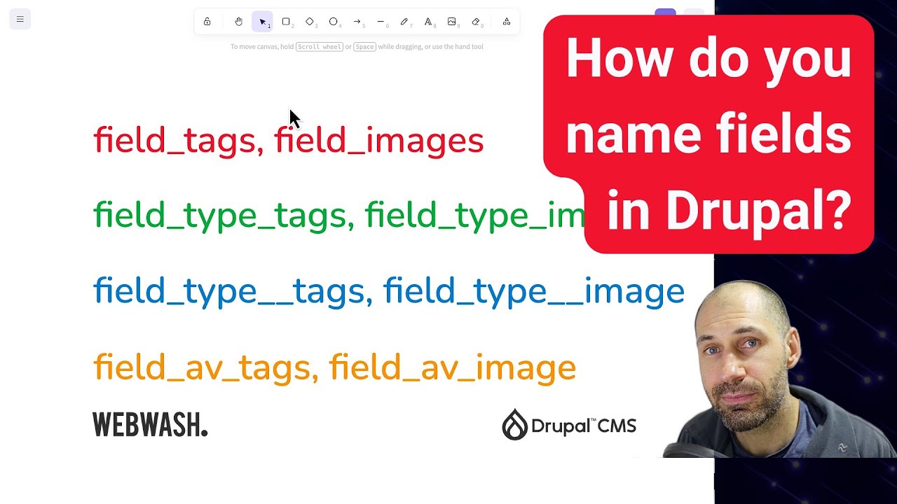How do you name fields in Drupal?